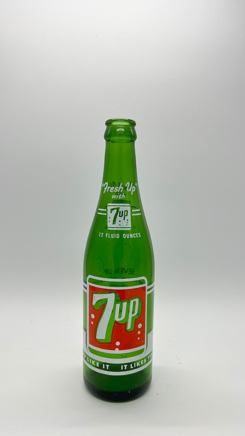 Vintage 7up Bottle - 1960's - Etsy