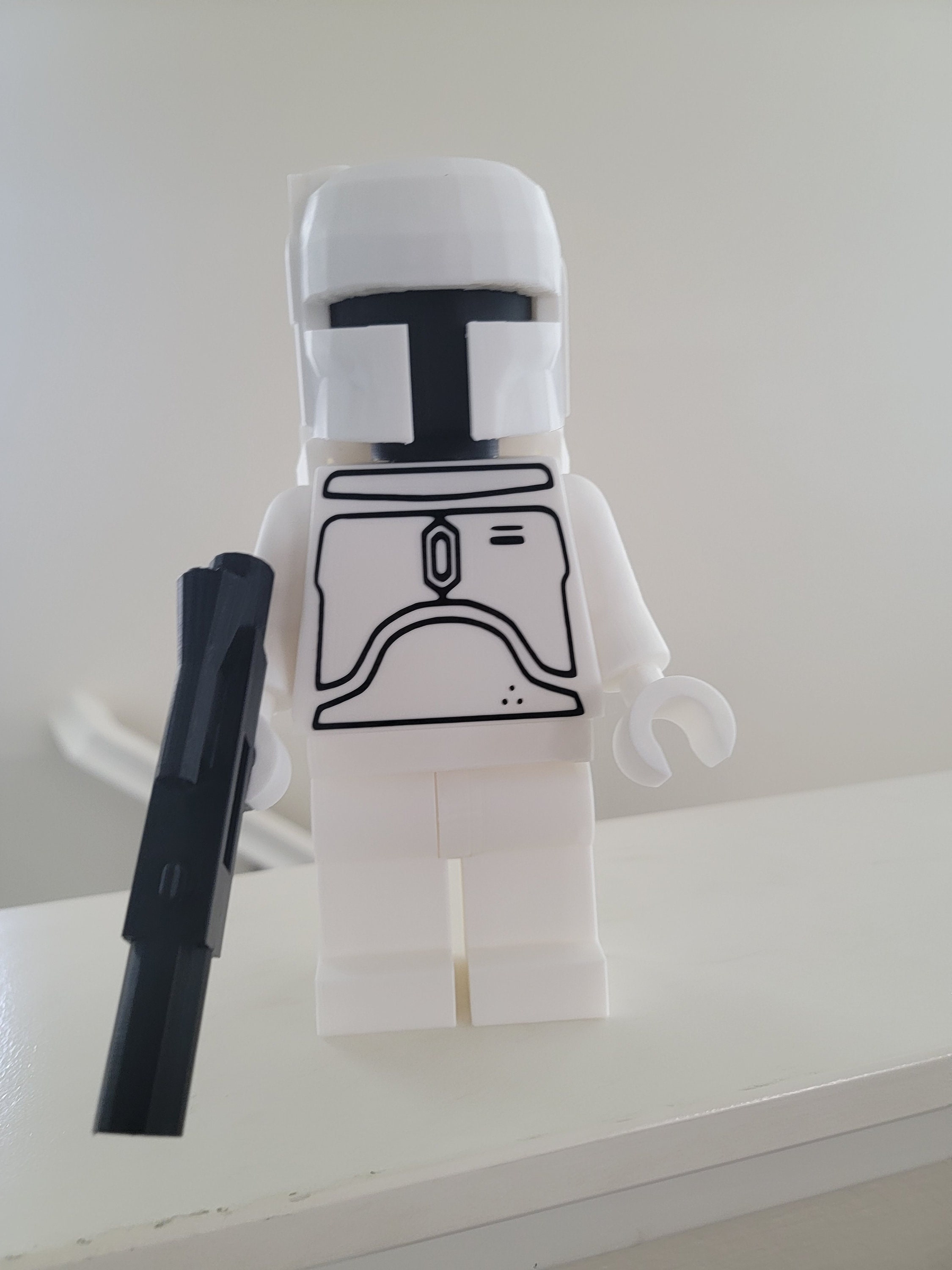 Giant Megafigure, Bobba Fett, White - Etsy