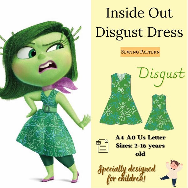 Inside Out Disgust Costume - Etsy