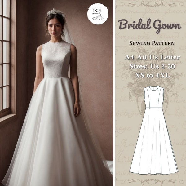 Ball Wedding Gown Pattern - Etsy