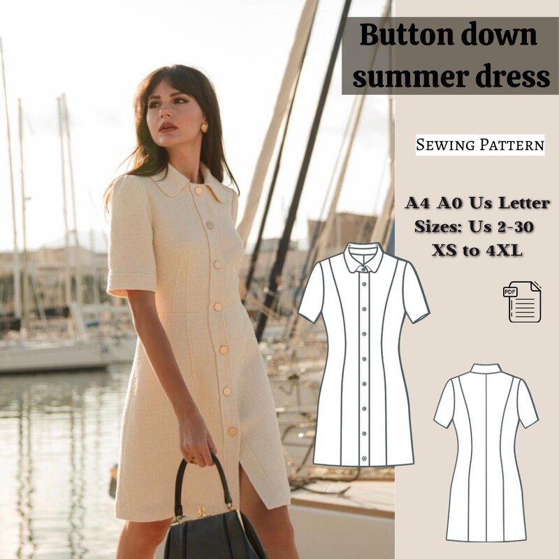 Button Front Dress - Etsy