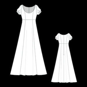 Bridgerton Gown Sewing Pattern: Regency Dress, XS-4XL (PDF Pattern) - Etsy