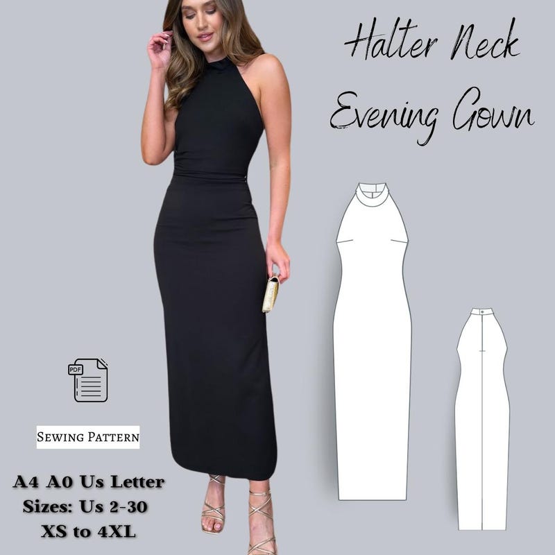 Halter Dress Pattern - Etsy