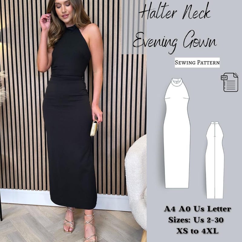 Halter Dress Pattern - Etsy