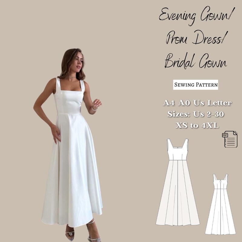 Prom Dress Pattern - Etsy