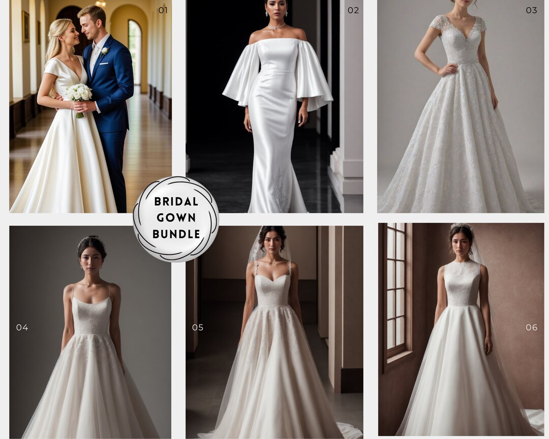 Bridal Gown Sewing Patterns Bundle, Cocktail Dress Pattern, Maxi Circle ...