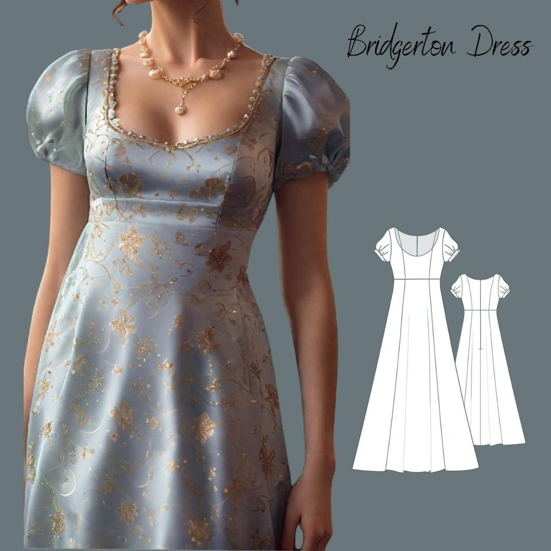 Bridgerton Gown Sewing Pattern, Bridgerton Dress, Fairy Dress Pattern ...