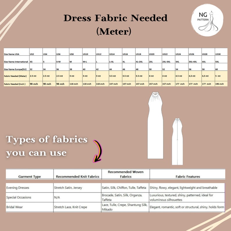 Halter Neck Evening Gown Sewing Pattern (XS-4XL) (PDF Pattern) - Etsy