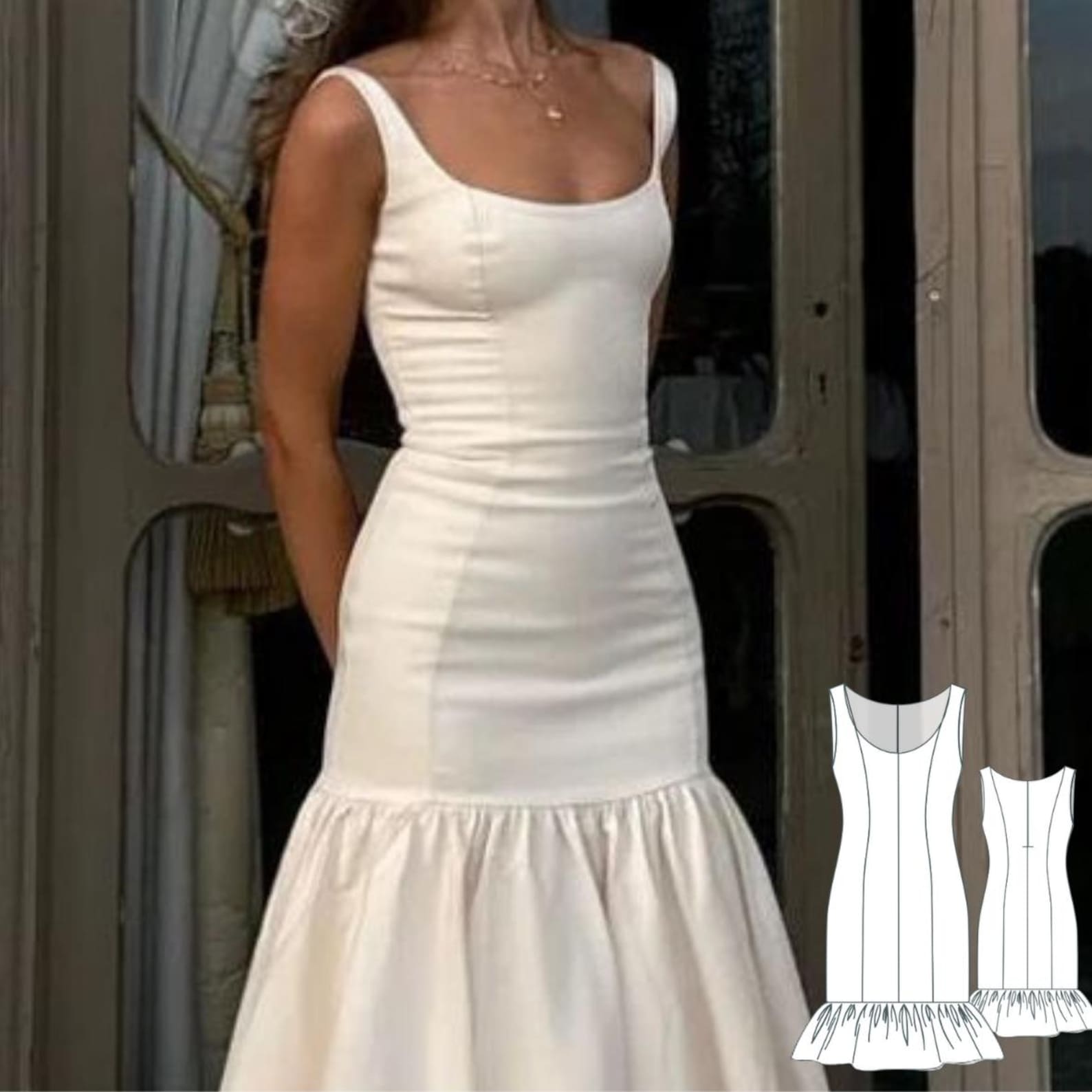 Sleeveless Ruffle Dress Sewing Pattern, XS-4XL (PDF Pattern) - Etsy Canada