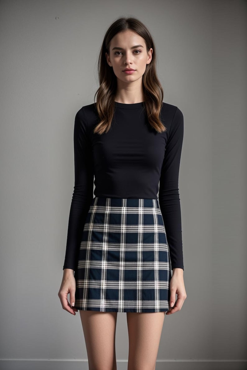 A Line Mini Skirt Sewing Pattern, School Skirt, College Skirt, Mini ...