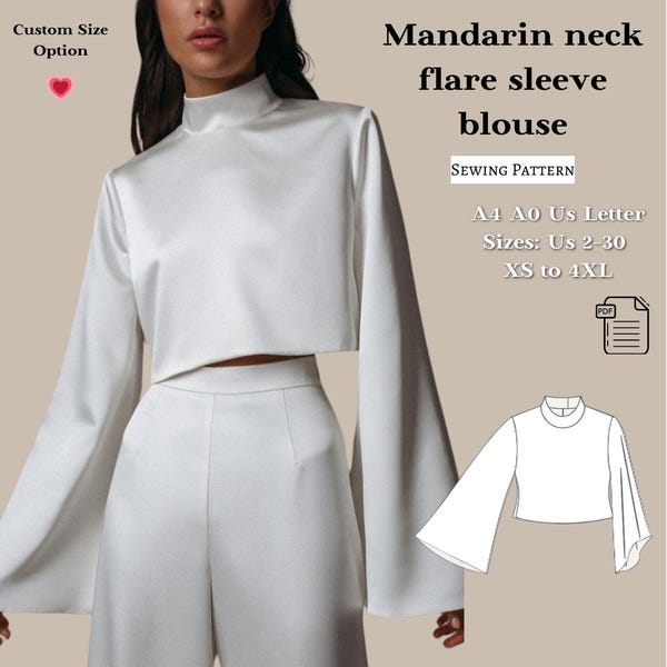 Asian Blouse Pattern - Etsy