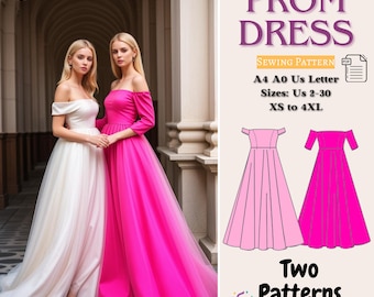 Ball Gown Pattern, Prom Dress Sewing Pattern, Evening Gown Pattern ...