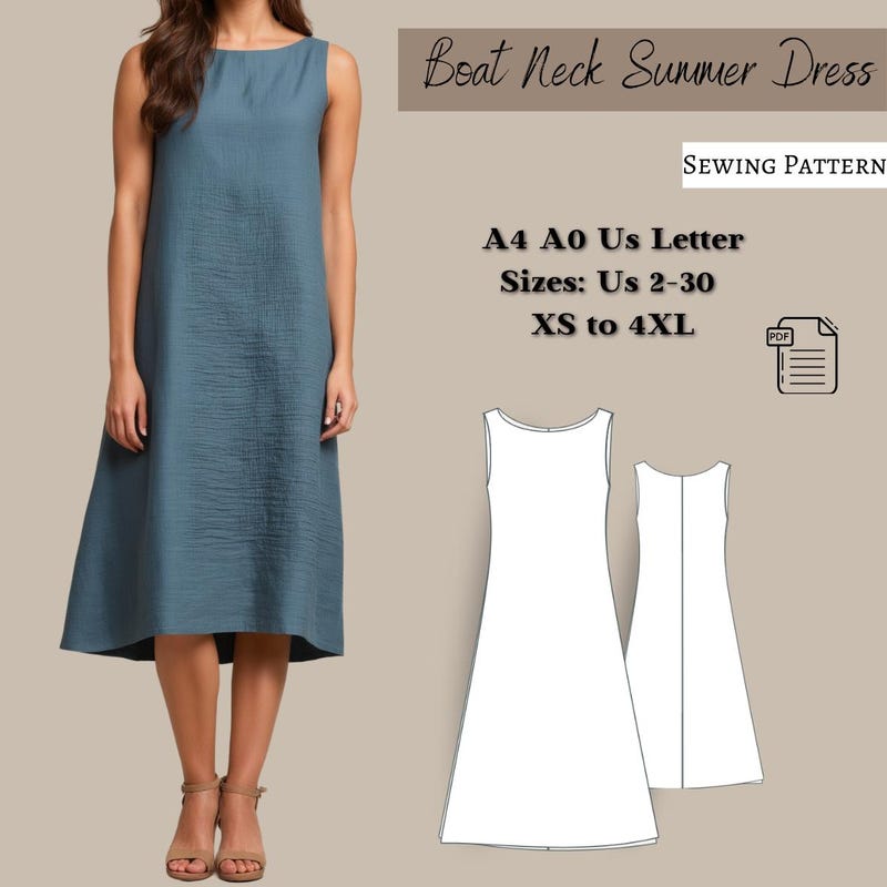 Boat Neck Dress - Etsy