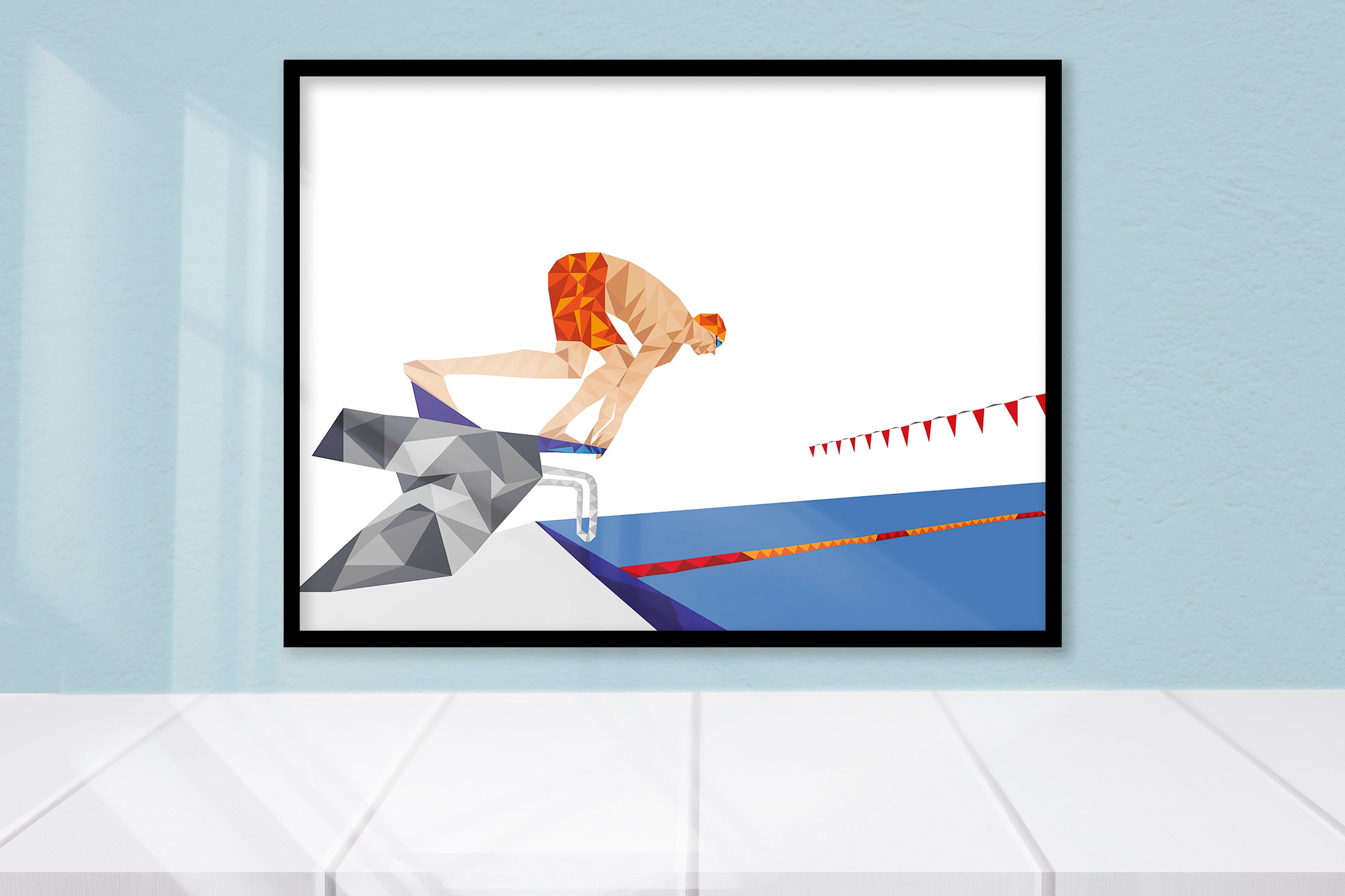 Swimming Poster - Etsy