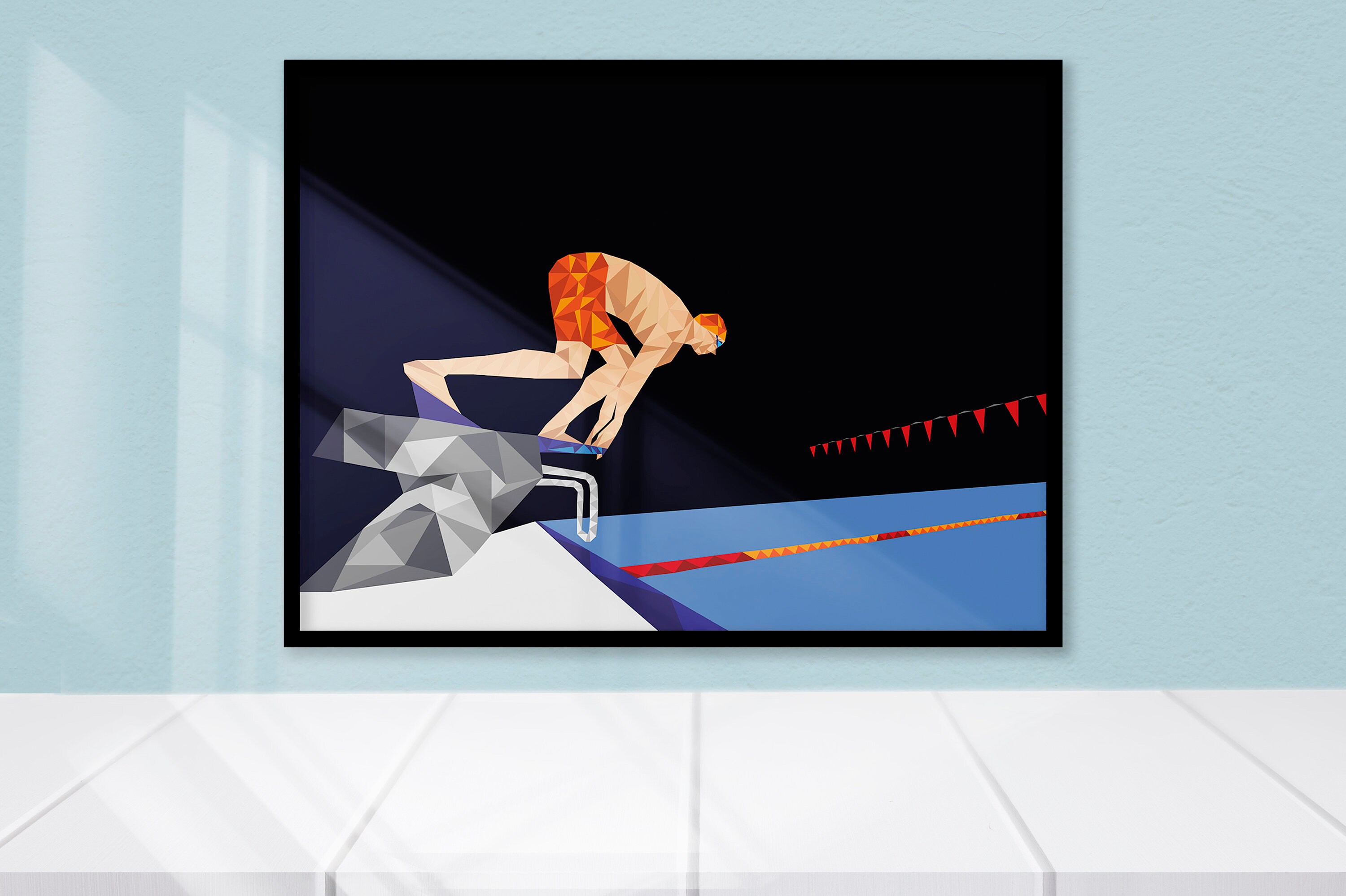 Swimming Poster - Etsy