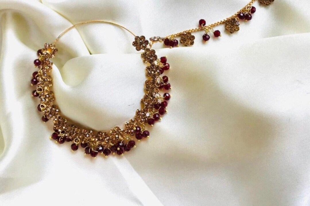 Fancy Nath Bridal Jewelry Pakistani Indian Gift Wedding South Asian ...