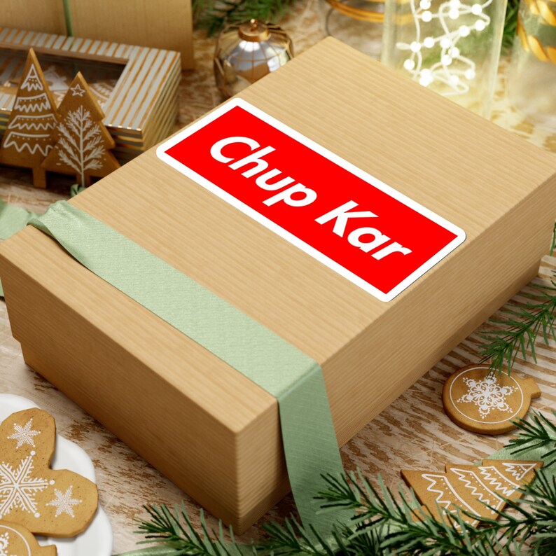 Chup Kar Funny Sticker Decal Bollywood Cultural Pakistani Floral Indian ...