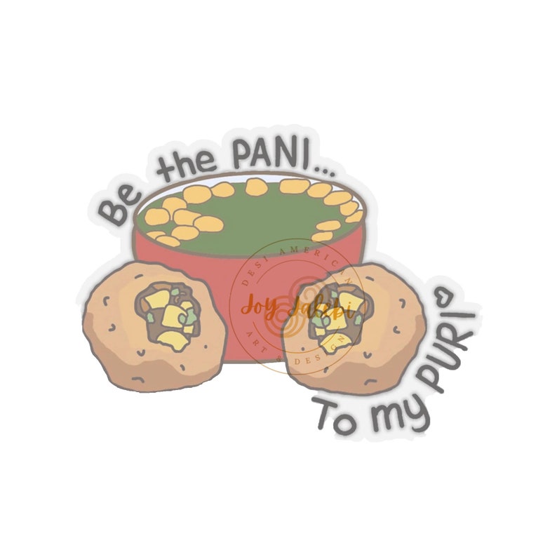 Pani Puri Pun Transparent Sticker Decal Bollywood Cultural Pakistani ...