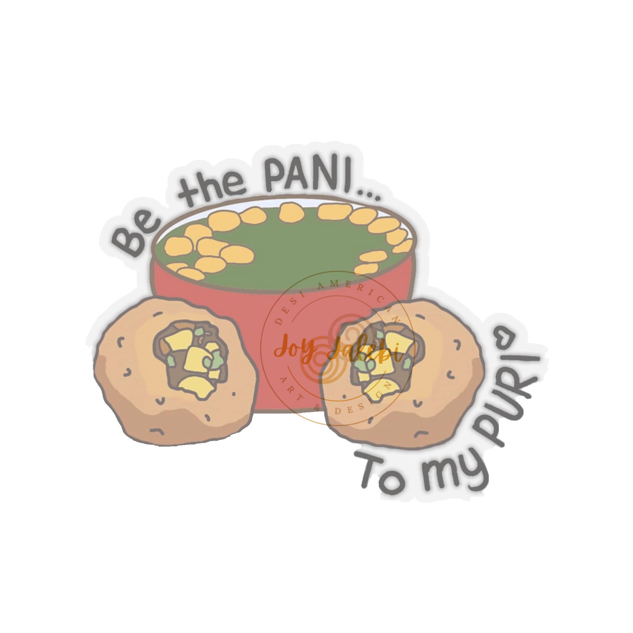 Pani Puri Pun Transparent Sticker Decal Bollywood Cultural Pakistani ...