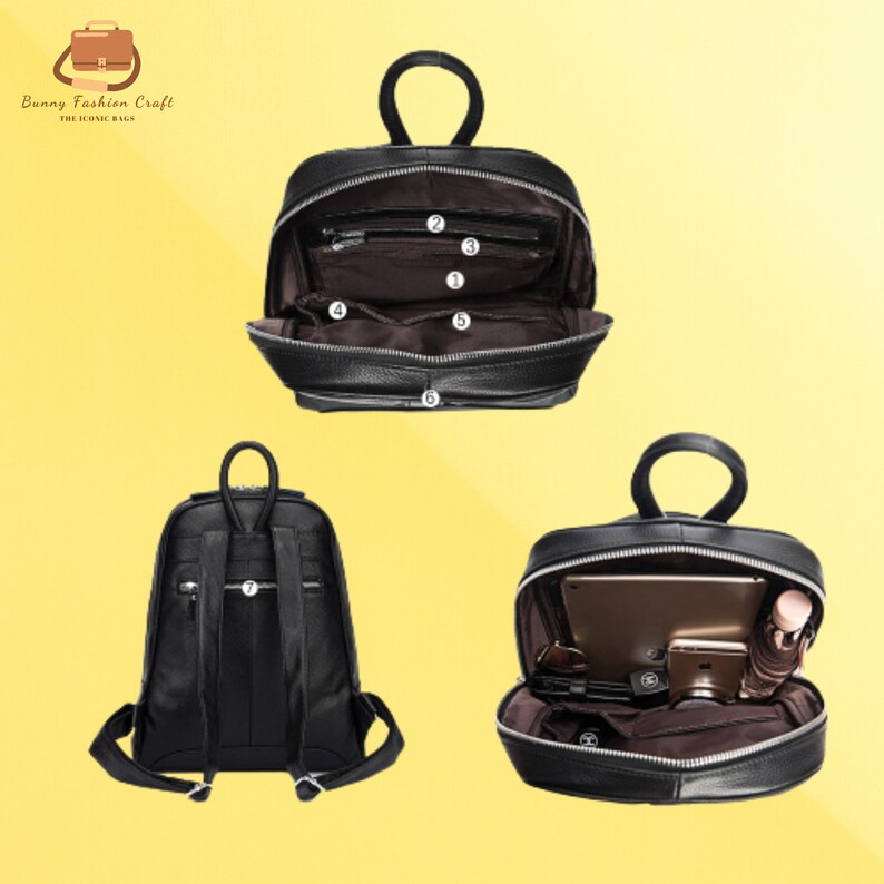 Chic Soft Leather Backpack: Trendy Women's Travel Bag With - Etsy