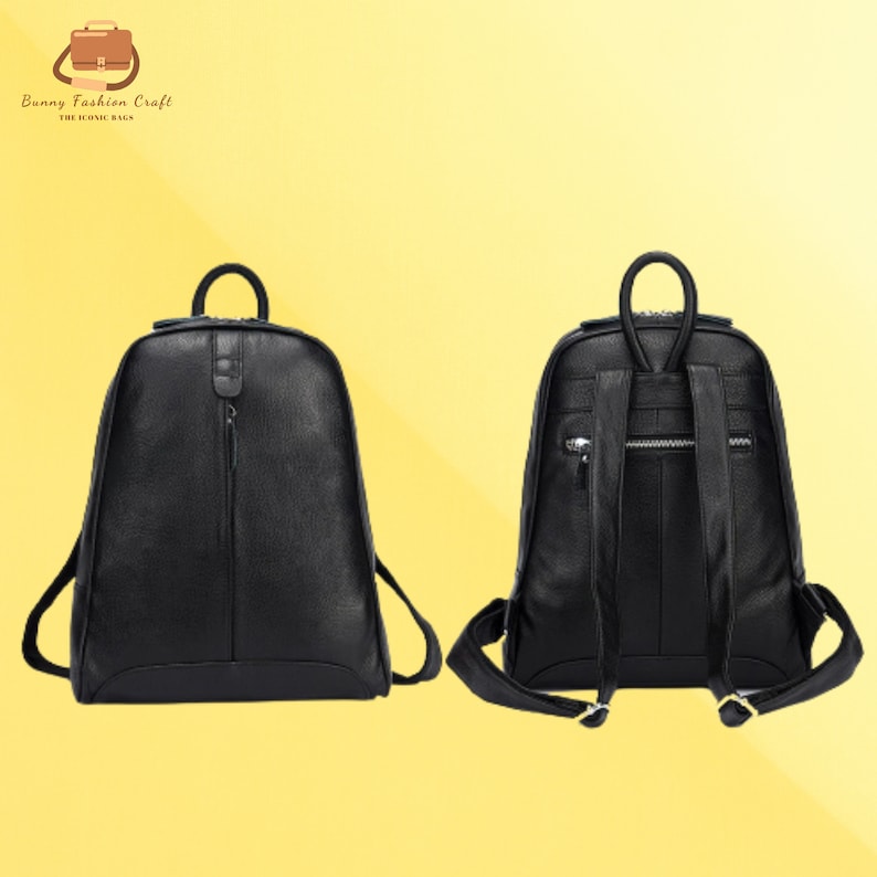 Chic Soft Leather Backpack: Trendy Women's Travel Bag With - Etsy