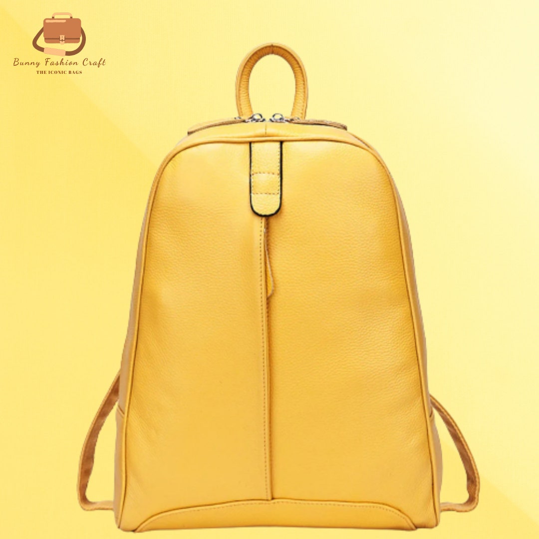 Chic Soft Leather Backpack: Trendy Women's Travel Bag With - Etsy