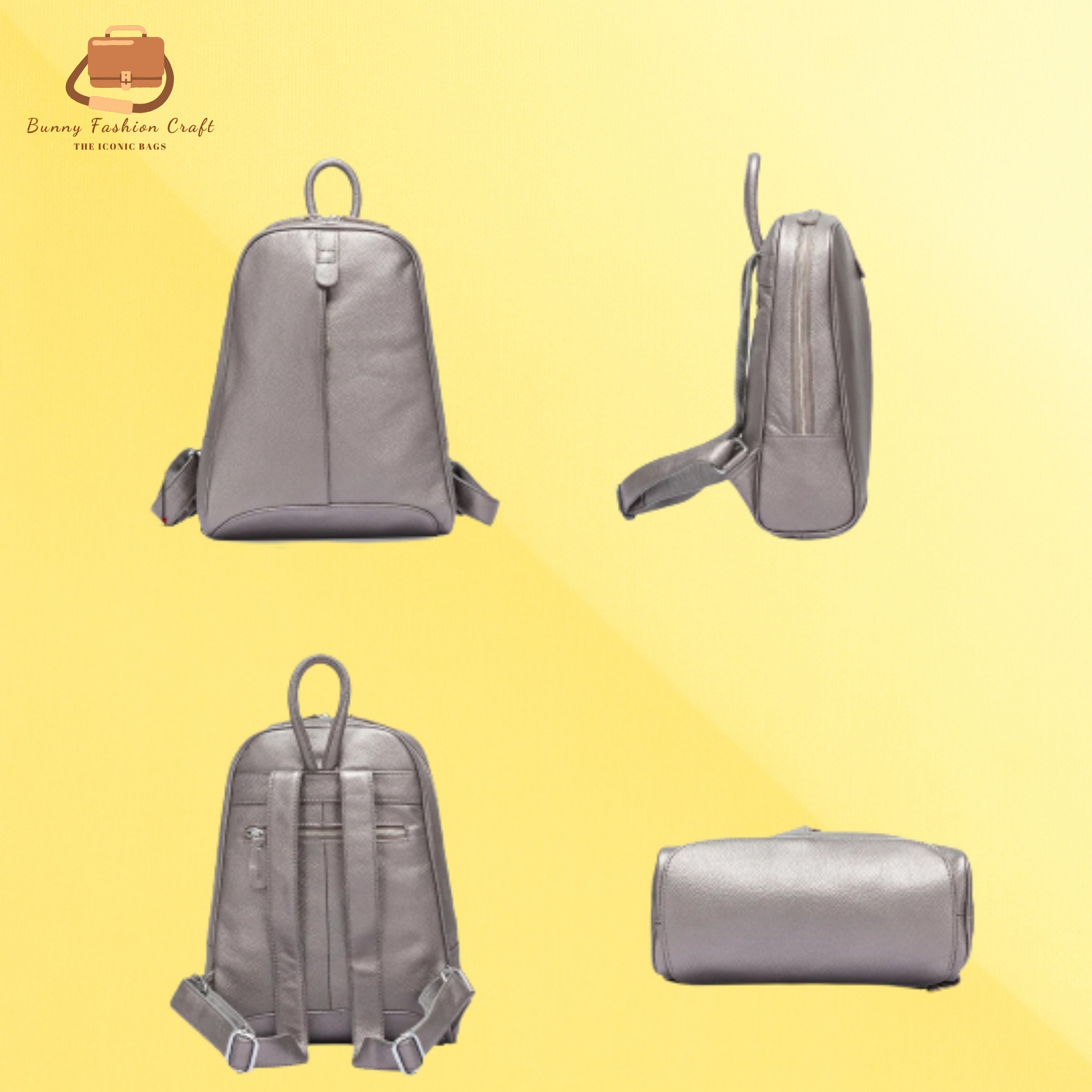 Chic Soft Leather Backpack: Trendy Women's Travel Bag With - Etsy