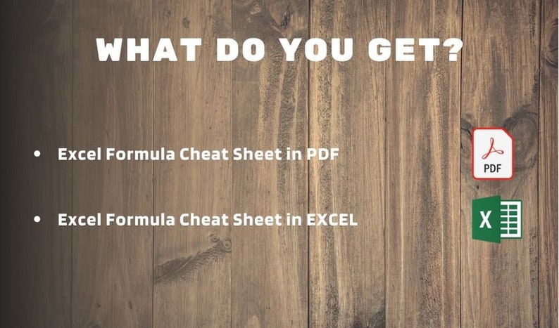 Excel Formulas Cheat Sheet | Printable Guide (PDF & Excel) - Etsy