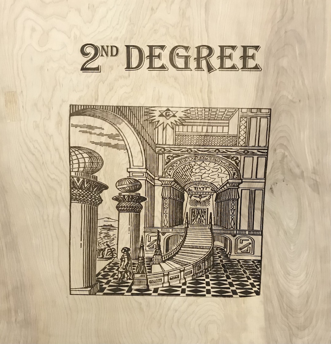 2nd Degree Freemasonry Tracing Board - Etsy