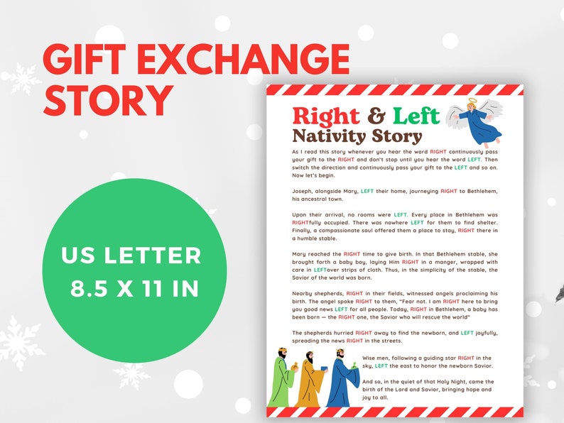 Left Right Nativity Story | Right Left Christmas Game | Christmas ...