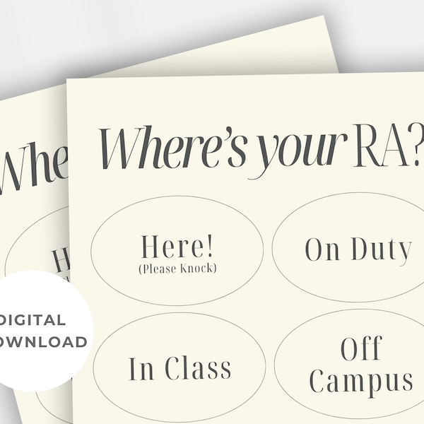 Resident Assistant Door Decs - Etsy
