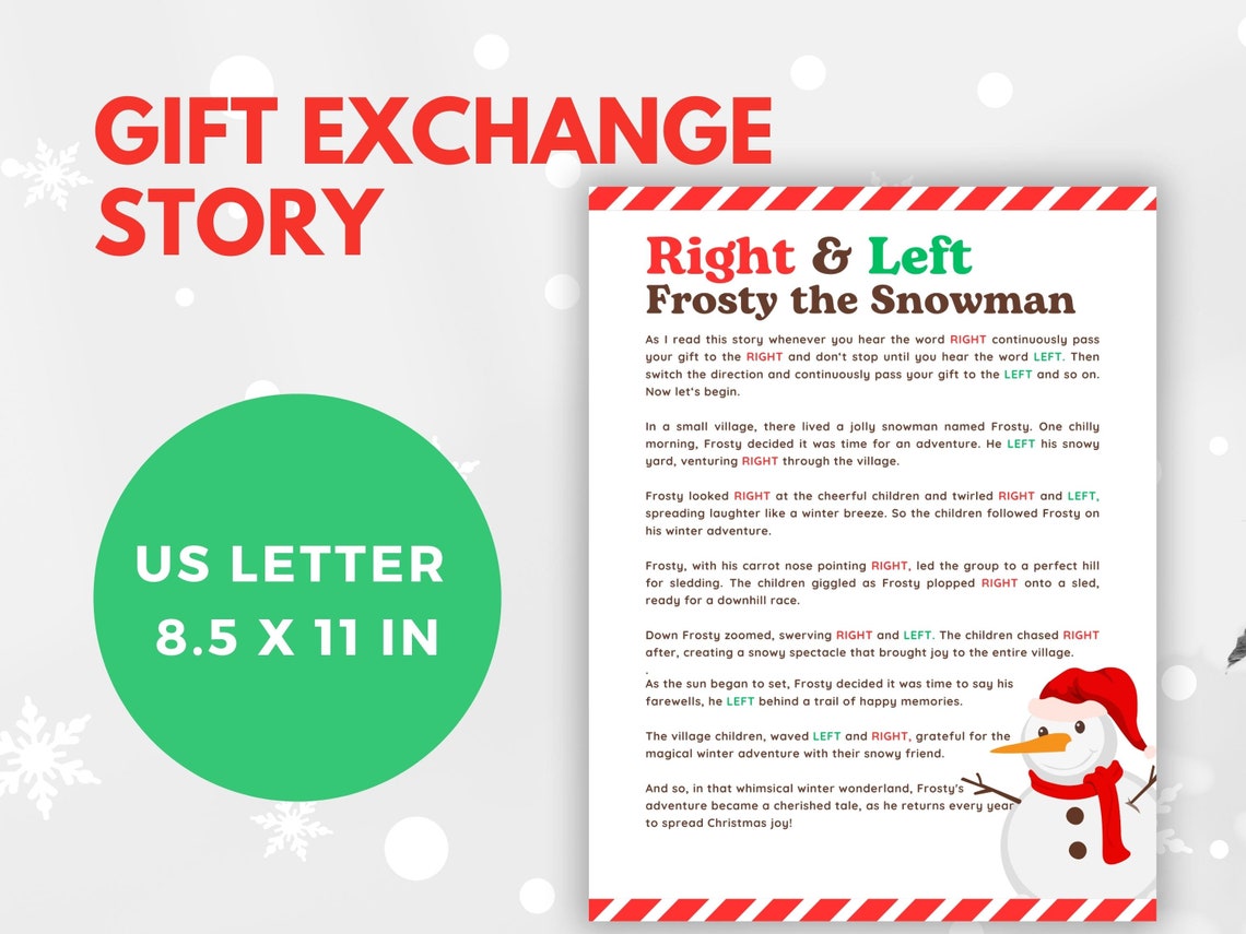 Left Right Christmas Game | Right Left Christmas Game | Frosty the ...