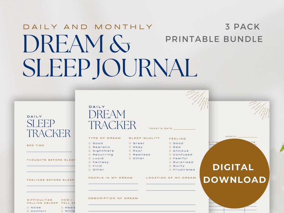 Dream Journal | Sleep Journal | Dream Tracker | Sleep Tracker | Sleep ...