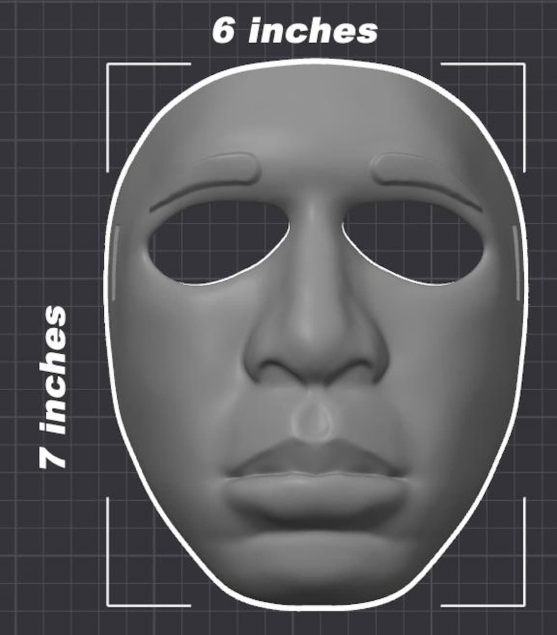 CHROMA Mask (molded Eyebrows) - Etsy