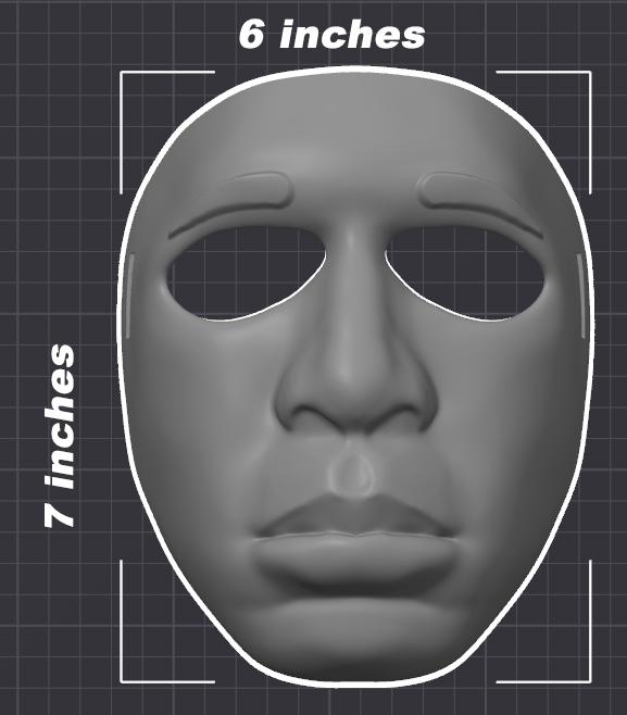 CHROMA Mask (molded Eyebrows) - Etsy