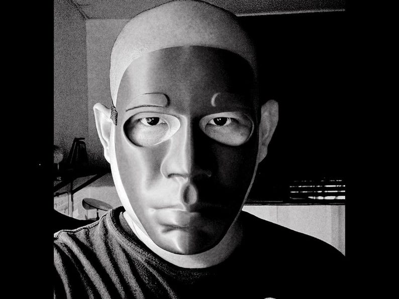 CHROMA Mask (molded Eyebrows) - Etsy