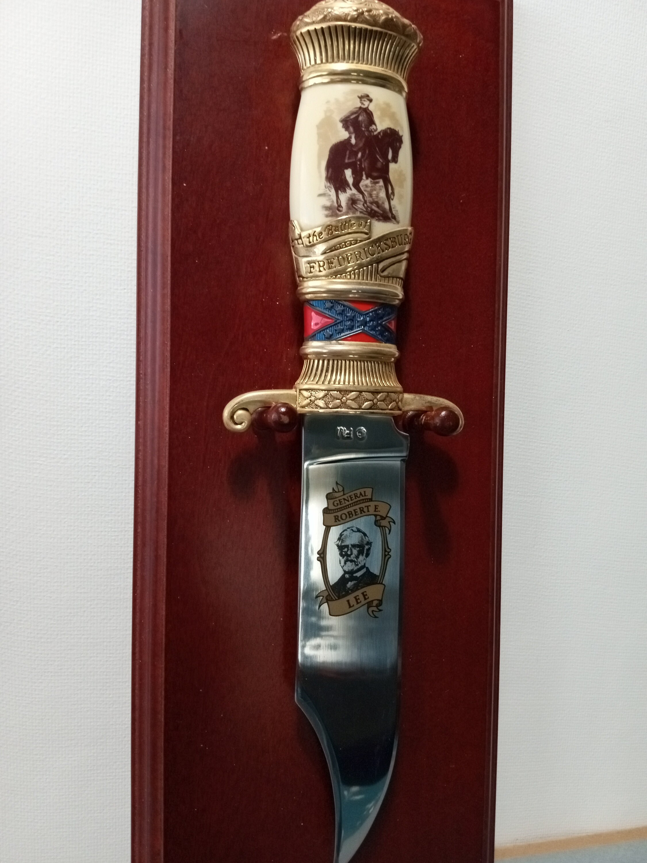 Robert E. Lee-franklin Mint Bowie Knife Display With Plaque - Etsy