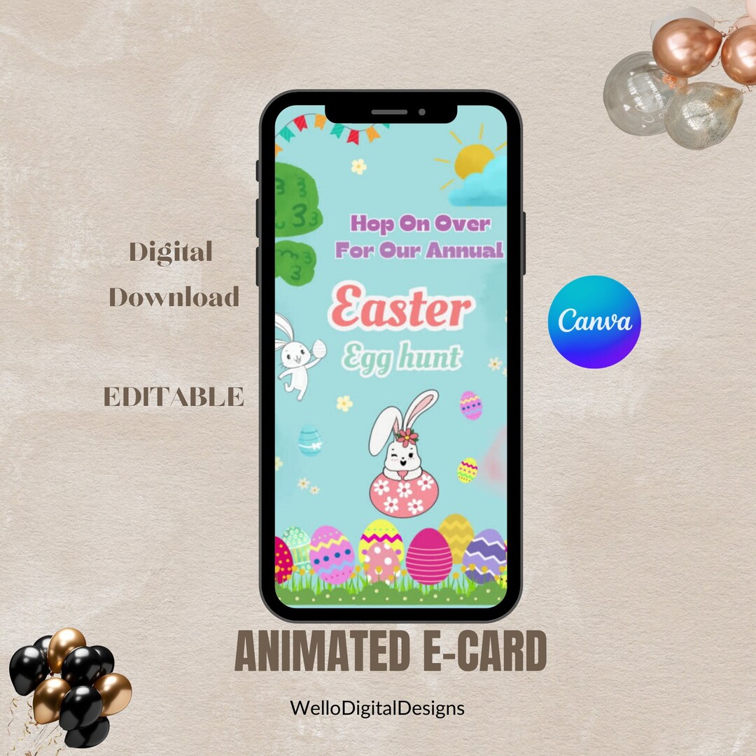 Easter Egg Hunt Animated Video Invitation,customize Easter Video ...