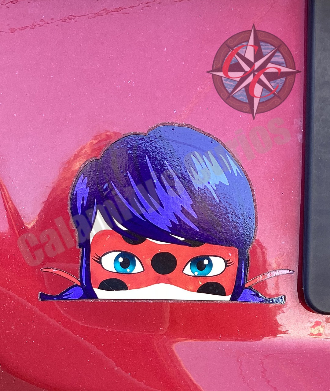 Anime Hero Peeker Decal - Etsy