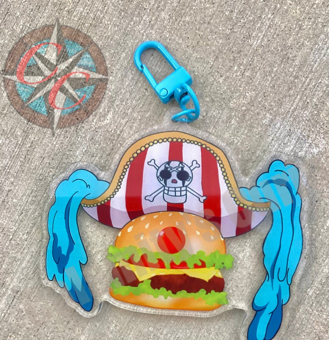 OP Anime Clown Burger Charm - Etsy