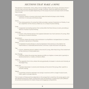 Songwriting Template + Guide - Lyric Writing Tips - Music Composition ...