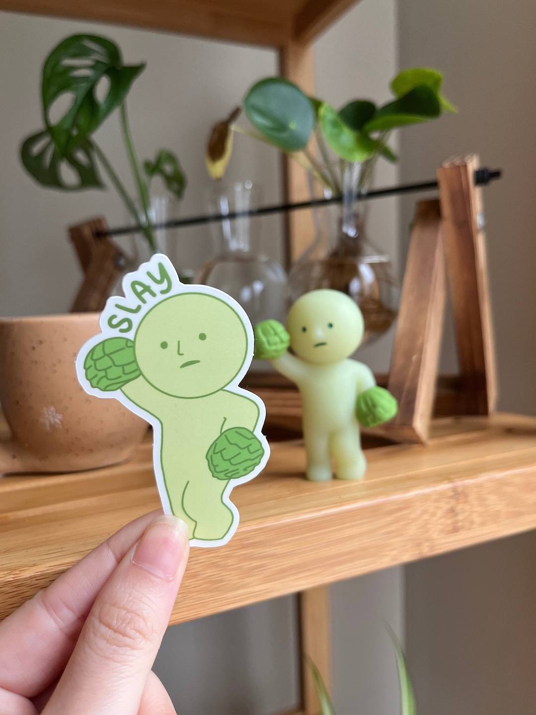 Slay Cheerleading Smiski Sticker | Waterproof and Dishwasher Safe Vinyl ...