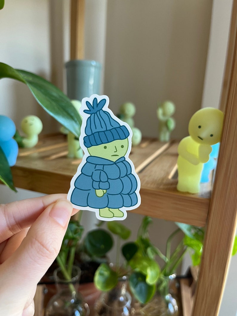 Puffer Jacket Smiski Sticker Waterproof and Dishwasher Safe Vinyl ...