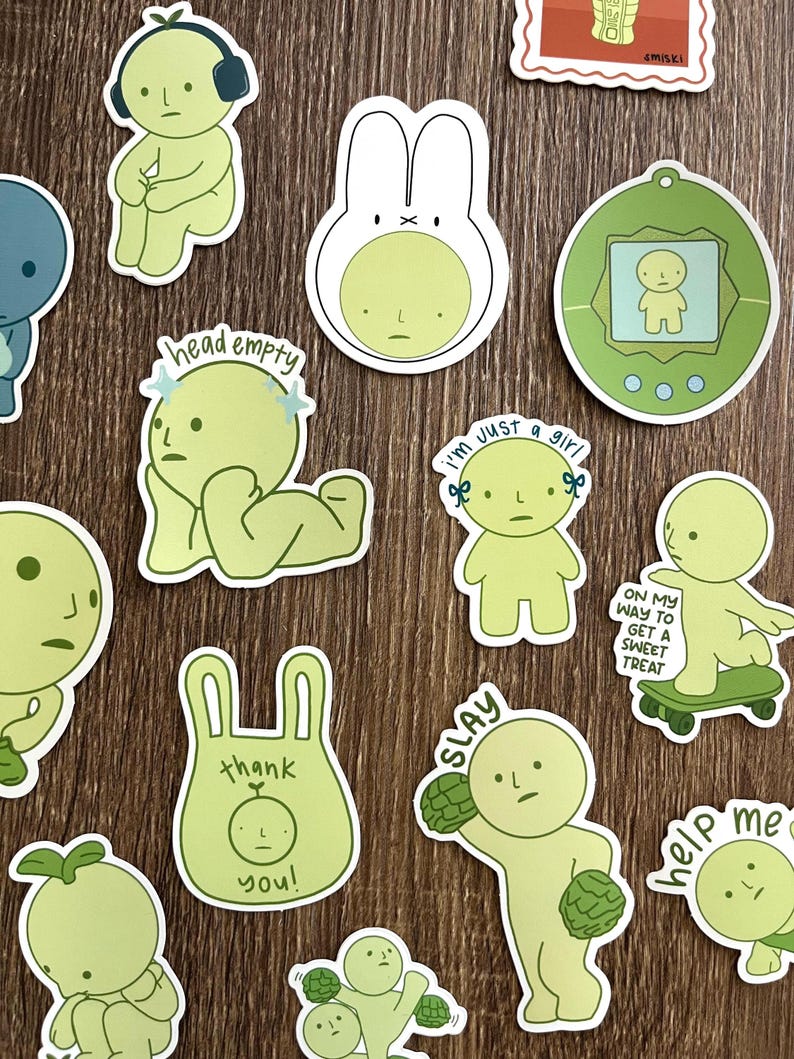B-grade Mystery Smiski Sticker Grab Bag (3-4 Stickers) | Waterproof ...