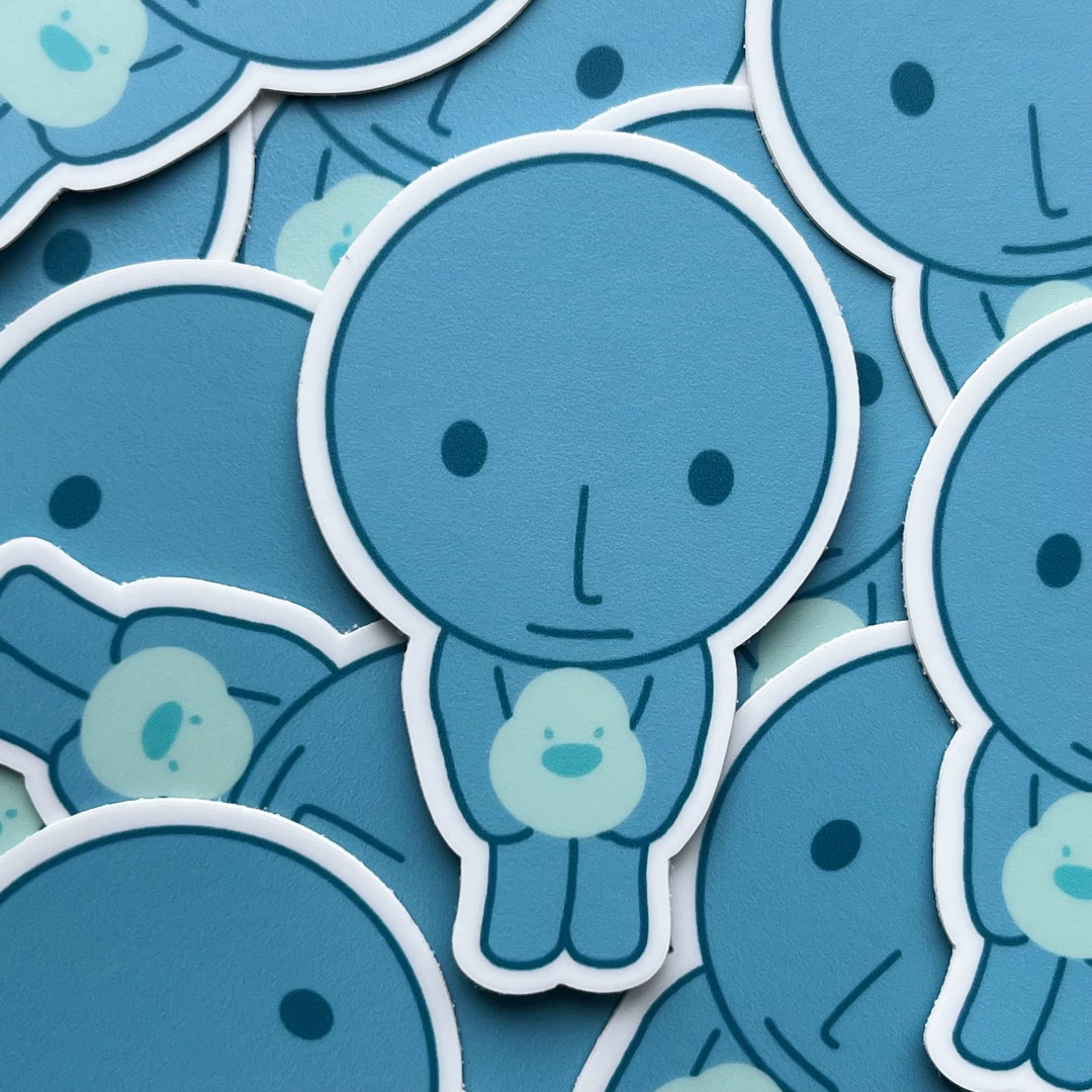 Smiski With Duck Sticker | Waterproof and Dishwasher Safe Vinyl Sticker ...