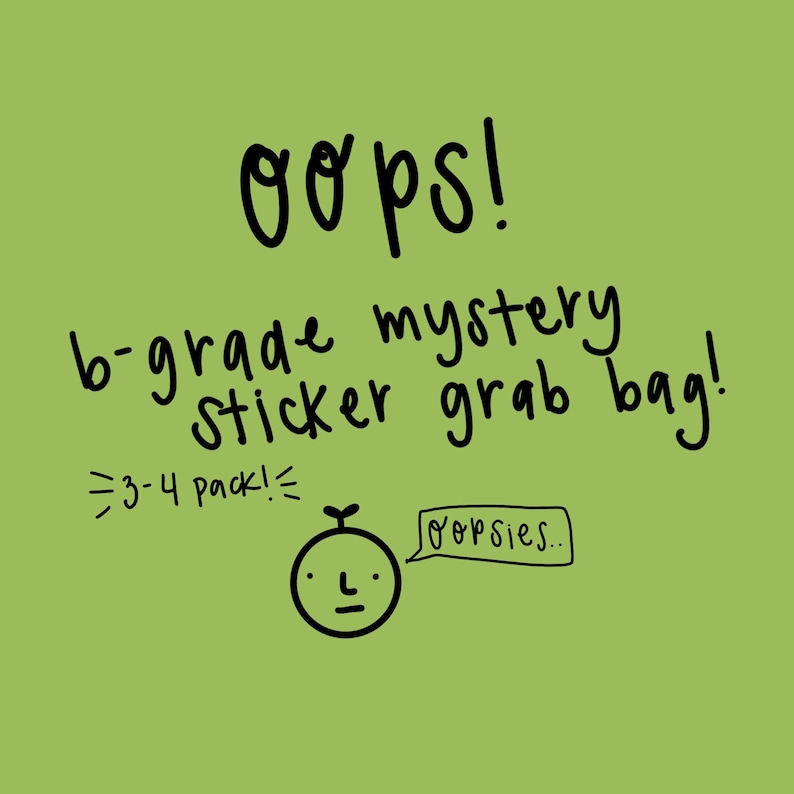 B-grade Mystery Smiski Sticker Grab Bag (3-4 Stickers) | Waterproof ...