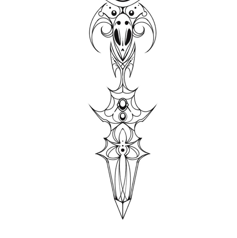 Cybersiglism Sword Tattoo Design Cheap Tattoo Art - Etsy
