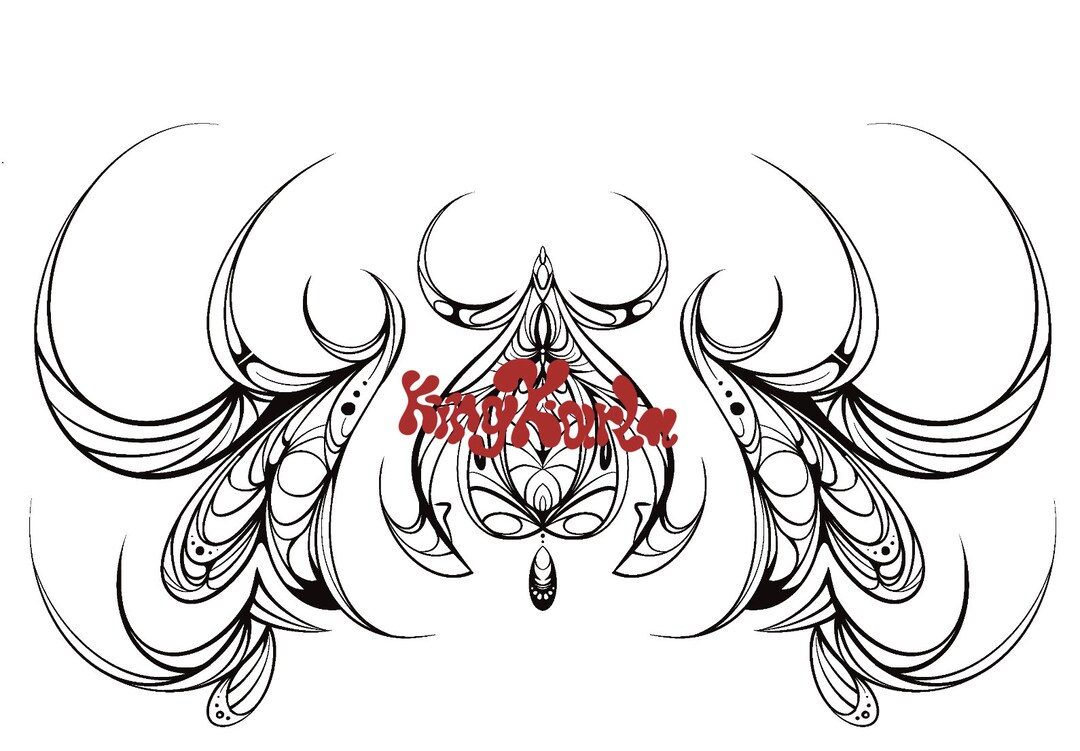 Cybersigilism Geometric Tattoo Back Piece Stamp Digital Design - Etsy