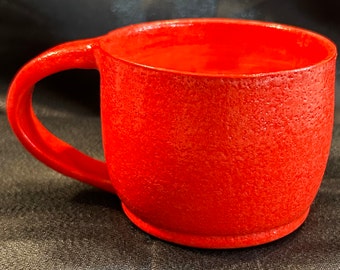 Hand Thrown Stoneware Pottery Mug Saigon Red Barrel Style - Etsy
