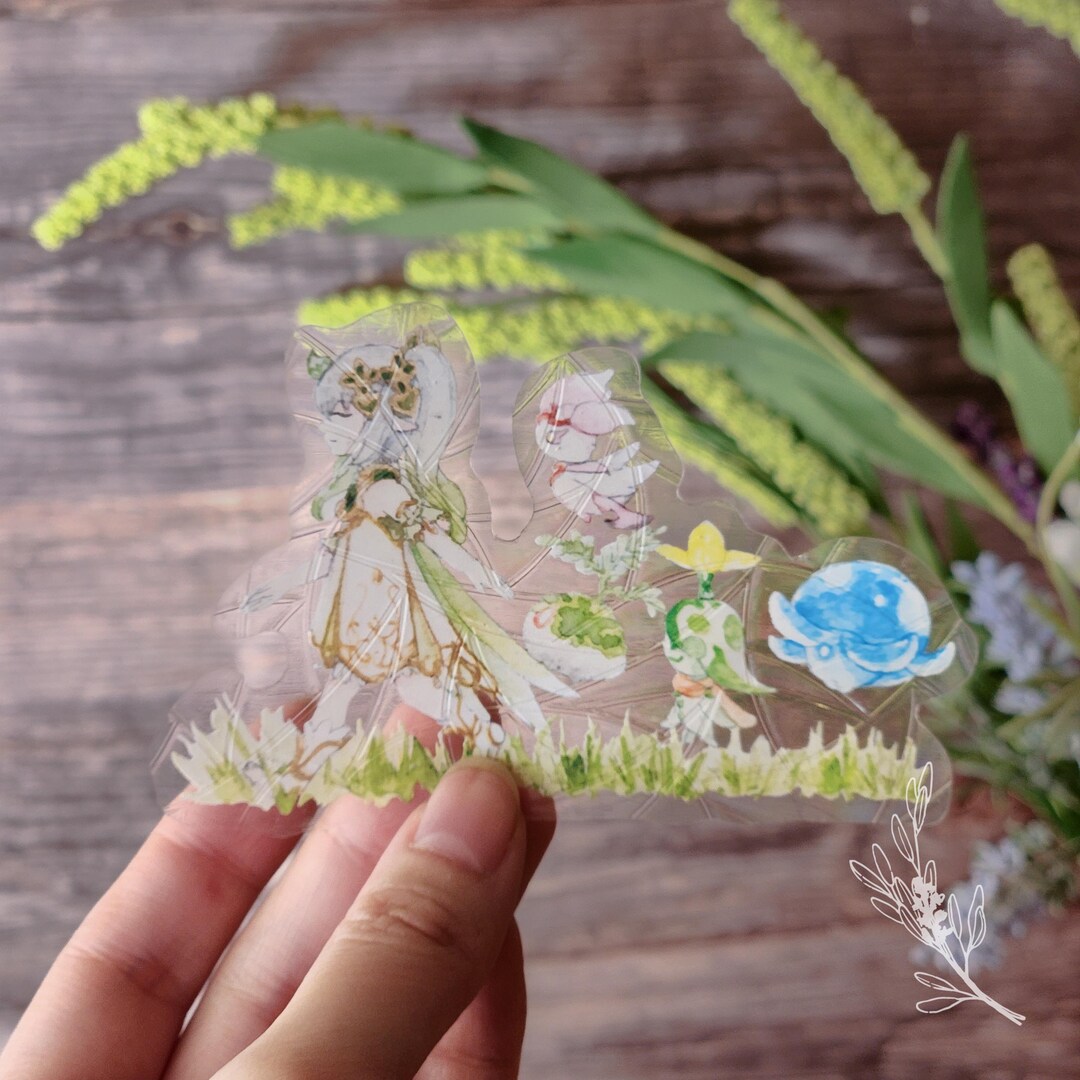 Nahida and Friends Suncatcher Sticker | 4" Rainbow Sticker - Etsy